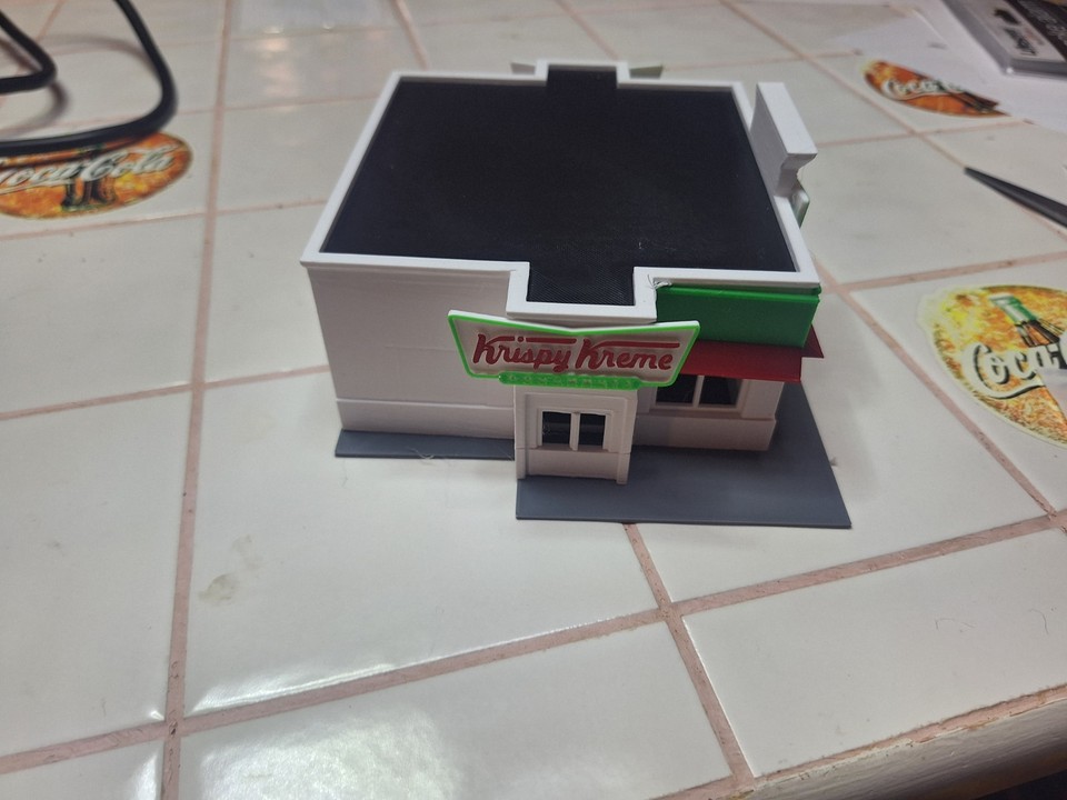 Ho Scale Krispy Kreme Style Fast Food Building Ho Train Building Built ...