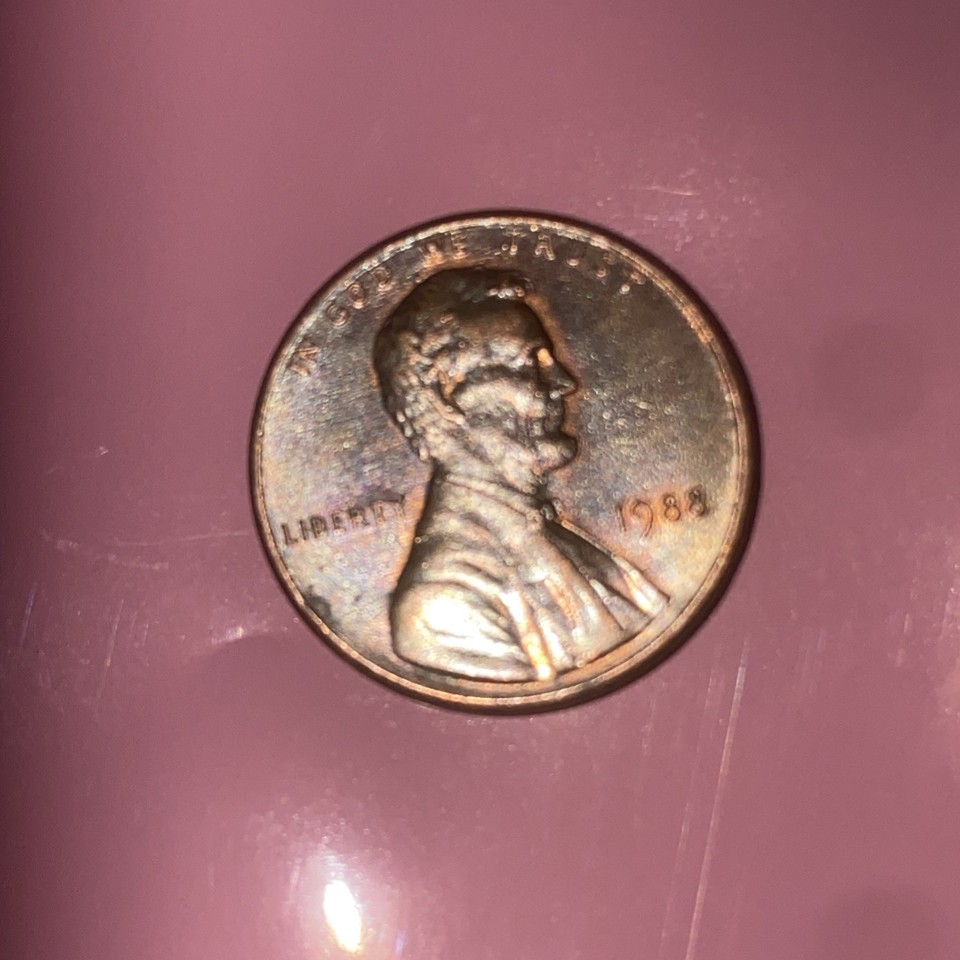 1988 Lincoln Memorial Cent - Strike ErrorLamination - Rare Error Coins ...