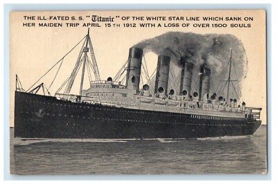 1912 Ill-Fated SS Titanic Mauretania White Star Line Steamer Ship Error ...