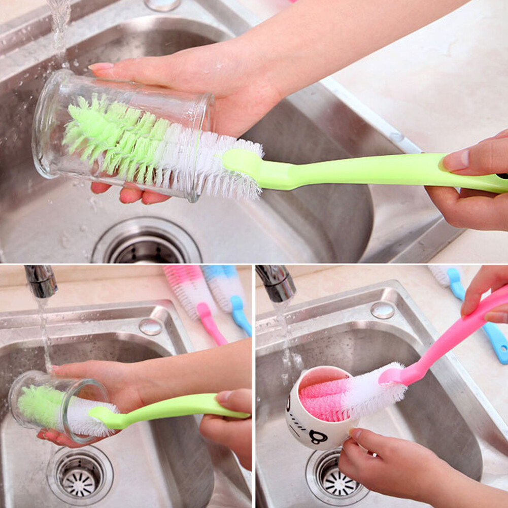Bottle Cup Dish Pot Cleaning Washing Long Brush Cleaner Kitchen ...