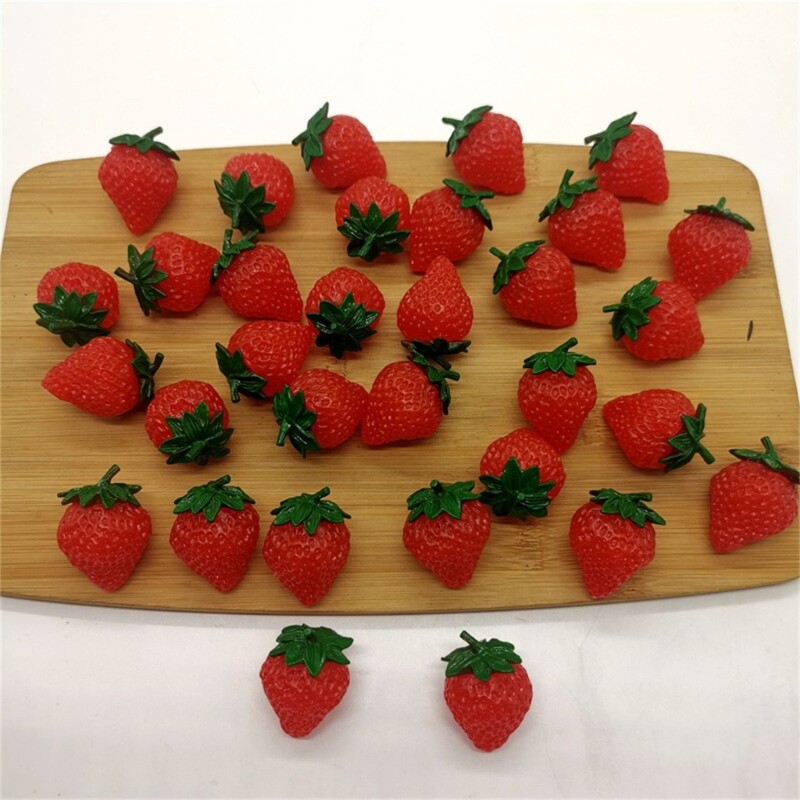 1cs Artificial Strawberry Realistic Strawberry Fruit Photography Props ...