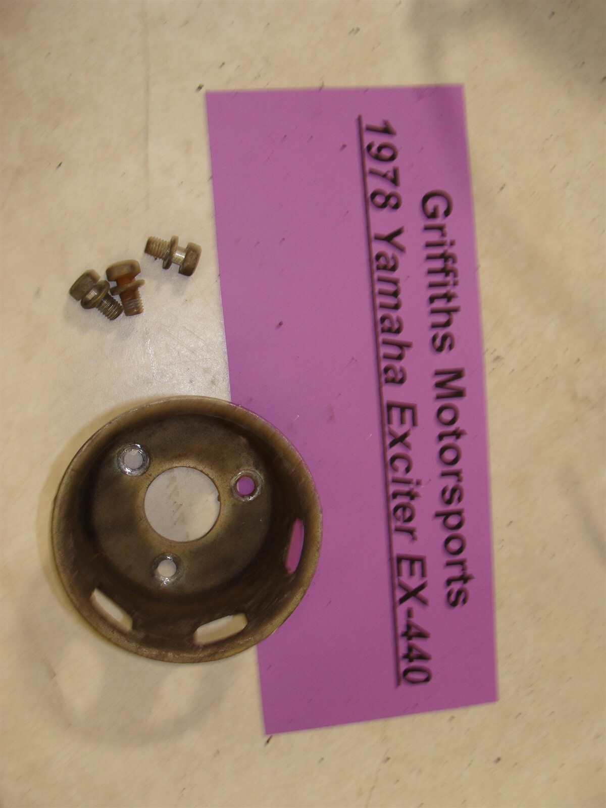1978 YAMAHA Exciter EX440 8G6 oem recoil cup ring boss basket bowl ...