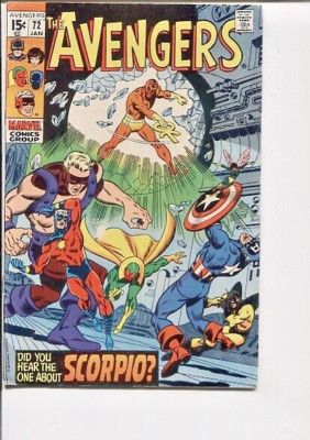 AVENGERS 72 FN FIRST APP. ZODIAC 1970 | eBay
