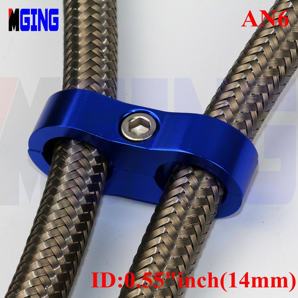AN6 6AN 6 Braided Hose Line Separator Clamp Cable Bracket 2PCS | eBay