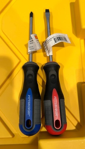 New Pittsburgh 1/4x4” Slot & #2x4” Phillips Screwdriver Set | eBay