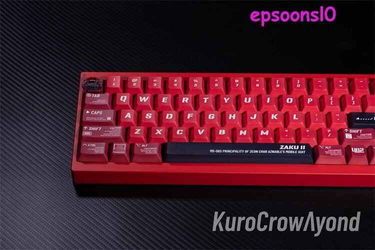 GUNDAM Zaku Keycap 140 Keys PBT OEM Profile for Cherry MX Mechanical ...