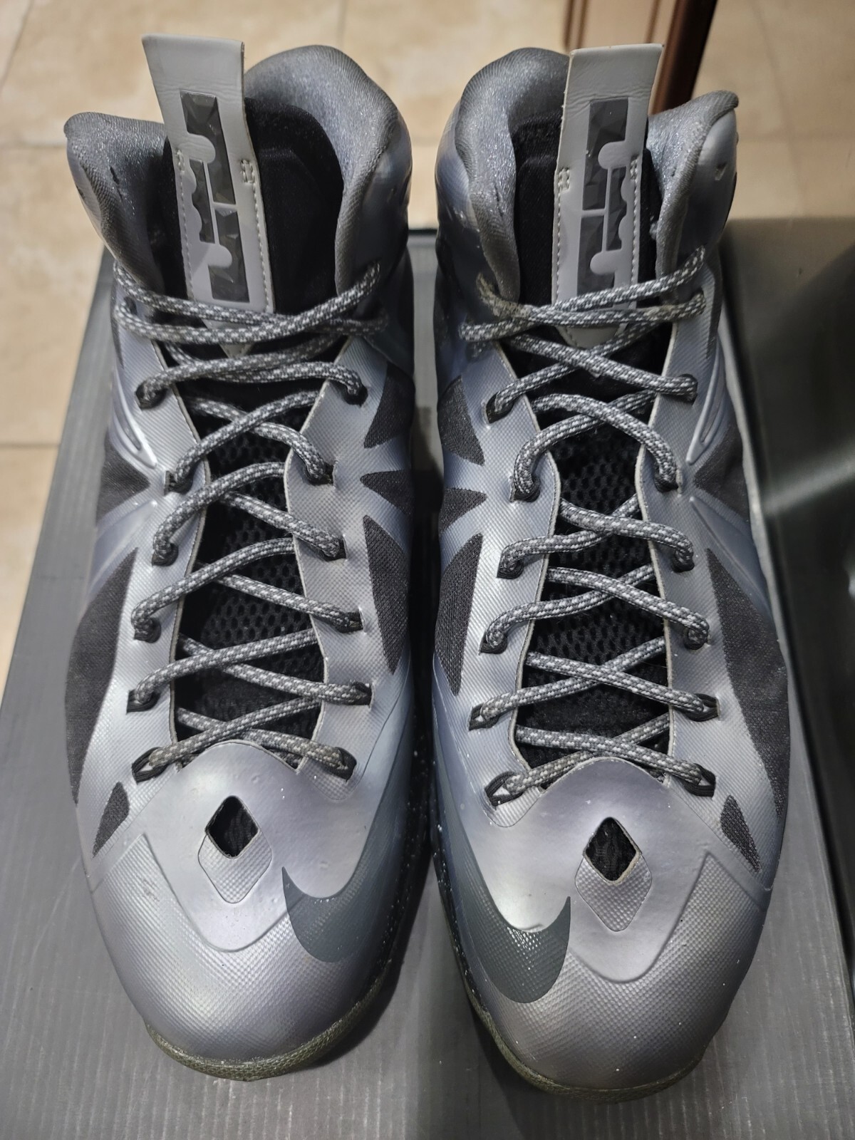 Nike ID Lebron 10 X size 13 Silver Black Splatter 201… - Gem
