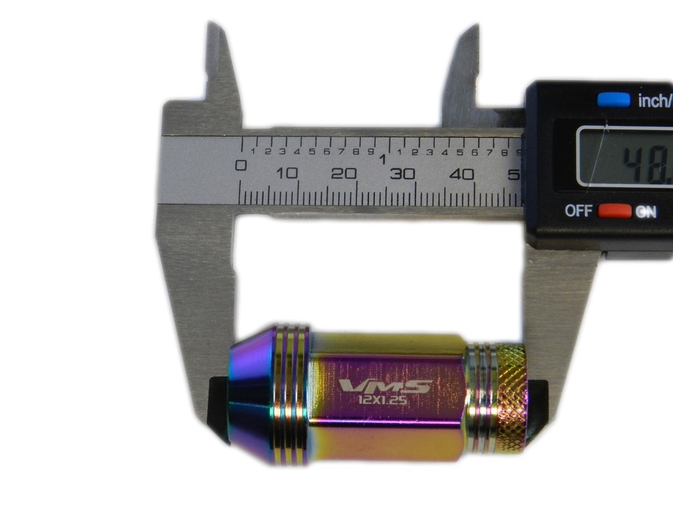 VMS RACING 20PC NEOCHROME 12X1.25 ALUMINUM LUG NUTS FOR 09-16 NISSAN ...