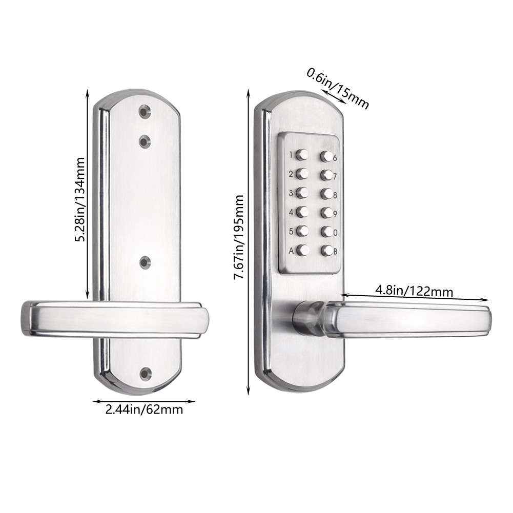 Combination Office Door Lock Mechanical Keyless Access Bump Proof ...