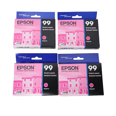Genuine Epson 99 Magenta Ink Cartridges T099320 [ 4 Pack ] New 08/25 | eBay