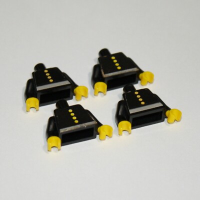 Lego Vintage Classic Town Fire Fighter Minifigure Torso 4x Fireman ...