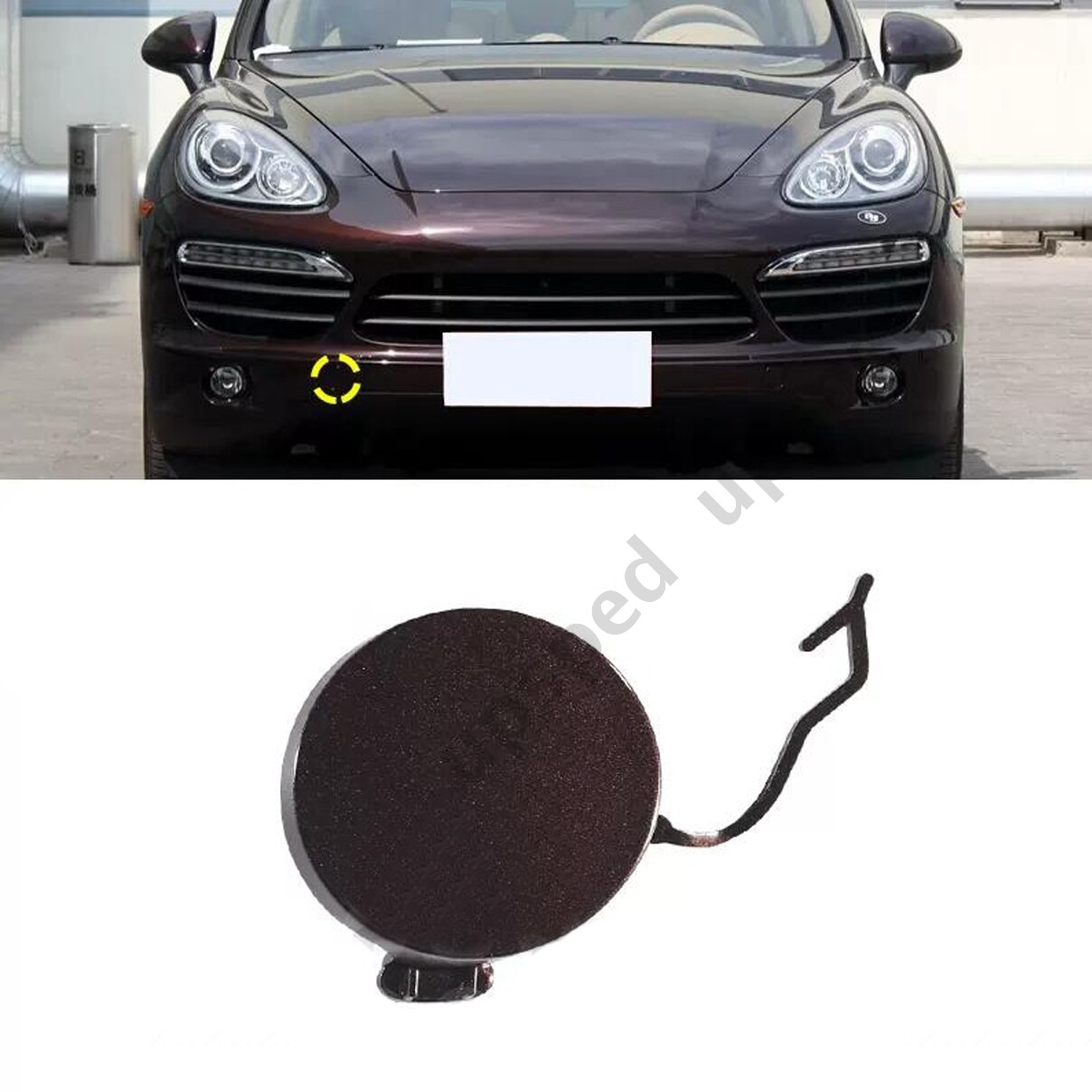 Front Bumper Tow Hook Eye Cover Cap For Porsche Cayenne 2011-2014 ...