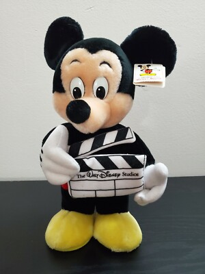 RARE Vintage 80s Mickey Mouse plushie holding a Movie Clapper Board ...
