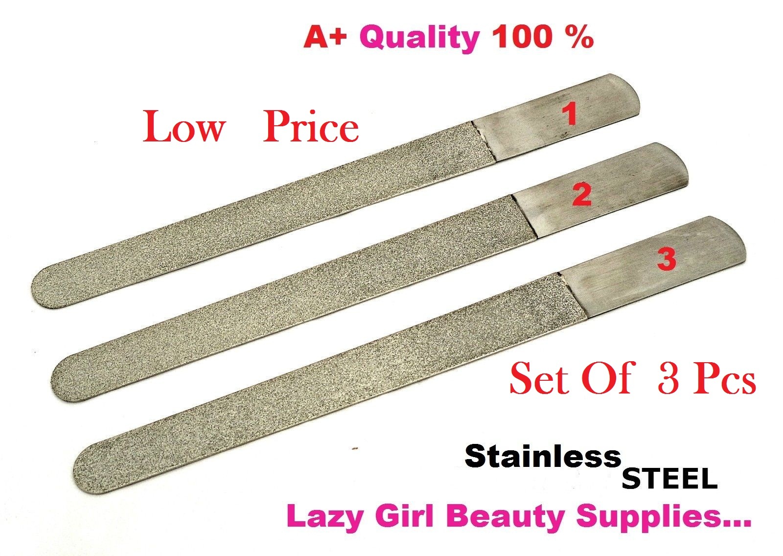 3x Diamond DEB FILE 6"Skin Toe NAIL Care Podiatry Manicure Pedicure ...