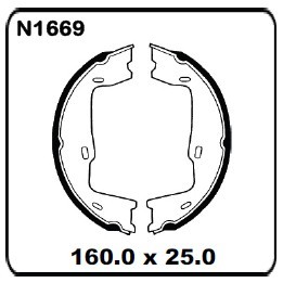 Fits Holden Commodore Disc/Disc VN VG VP VQ VR VS REAR Handbrake Shoe ...