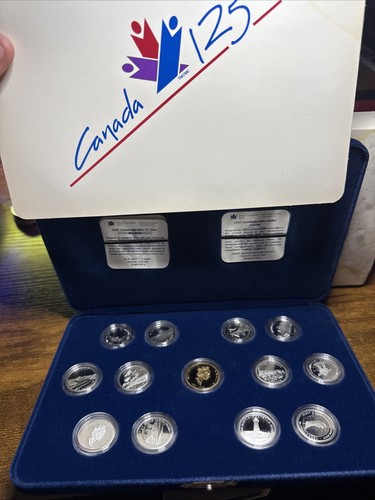 1992 Canada 125th Ann. Silver 925 Proof Set! Hard Case 13 Coins Royal ...