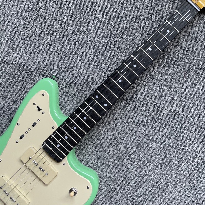 Green Jazzmaster Electric Guitar P90 Pickups Rosewood Fretboard Chrome ...