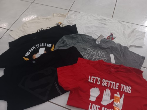 (Lot Of 6) Random Graphic Novelty T Shirts New With Tags Medium Tshirts ...