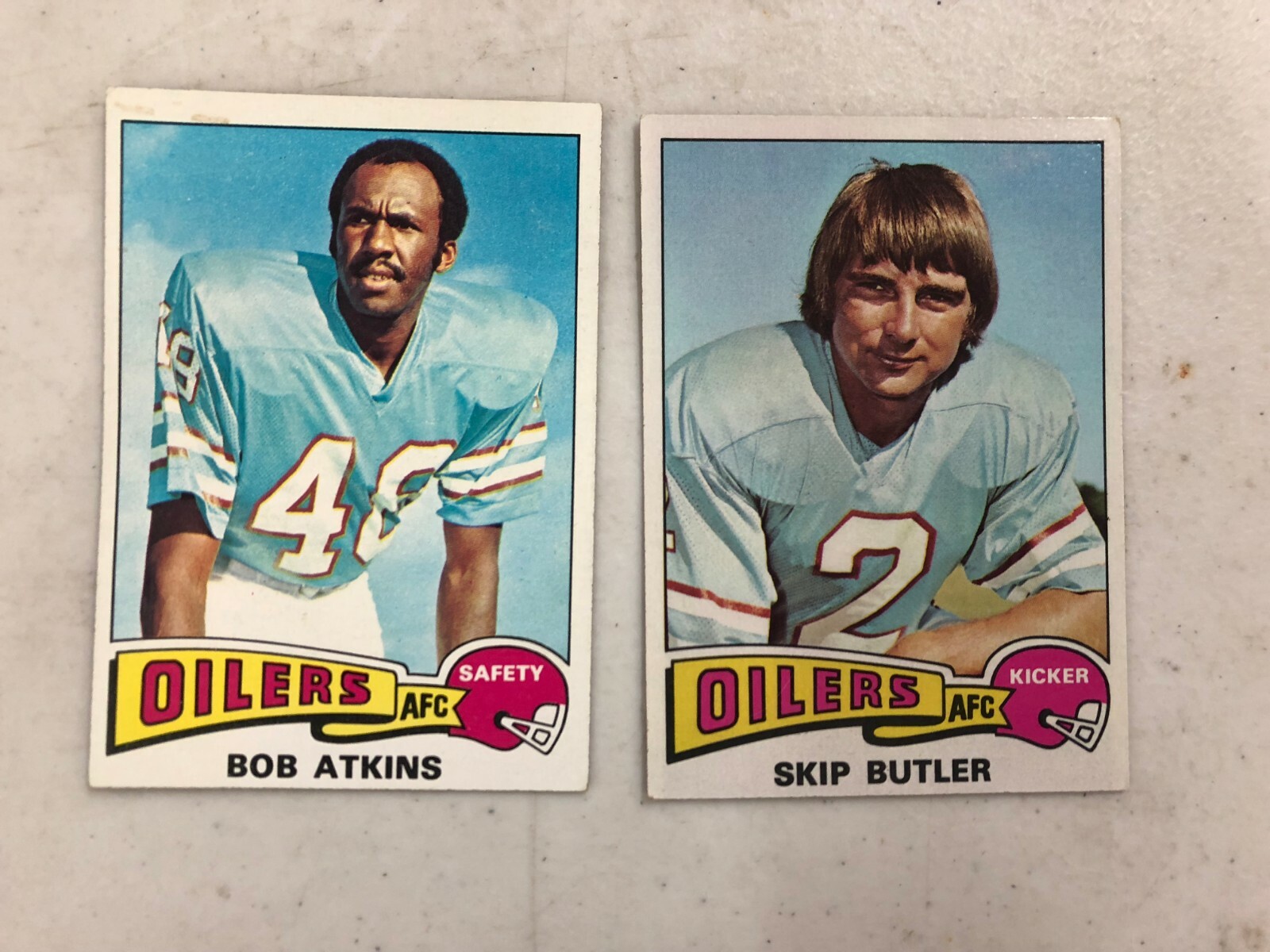 Vintage Lot of 2 1975 Houston Oilers Football Trading Card | eBay