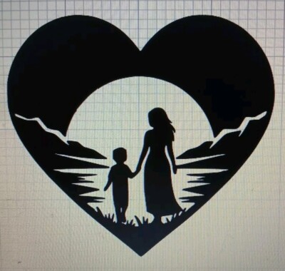 Heart Mother And Child Decal | eBay