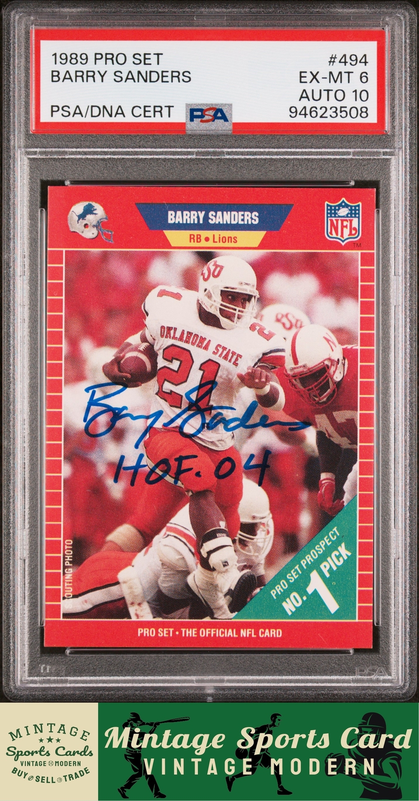 Barry Sanders Autographed Memorabilia | Signed Photo, Jersey ...