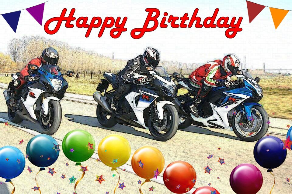 Happy Birthday Motor Bike Card A5 Bikes Dad Brother Friend Cards Racing ...