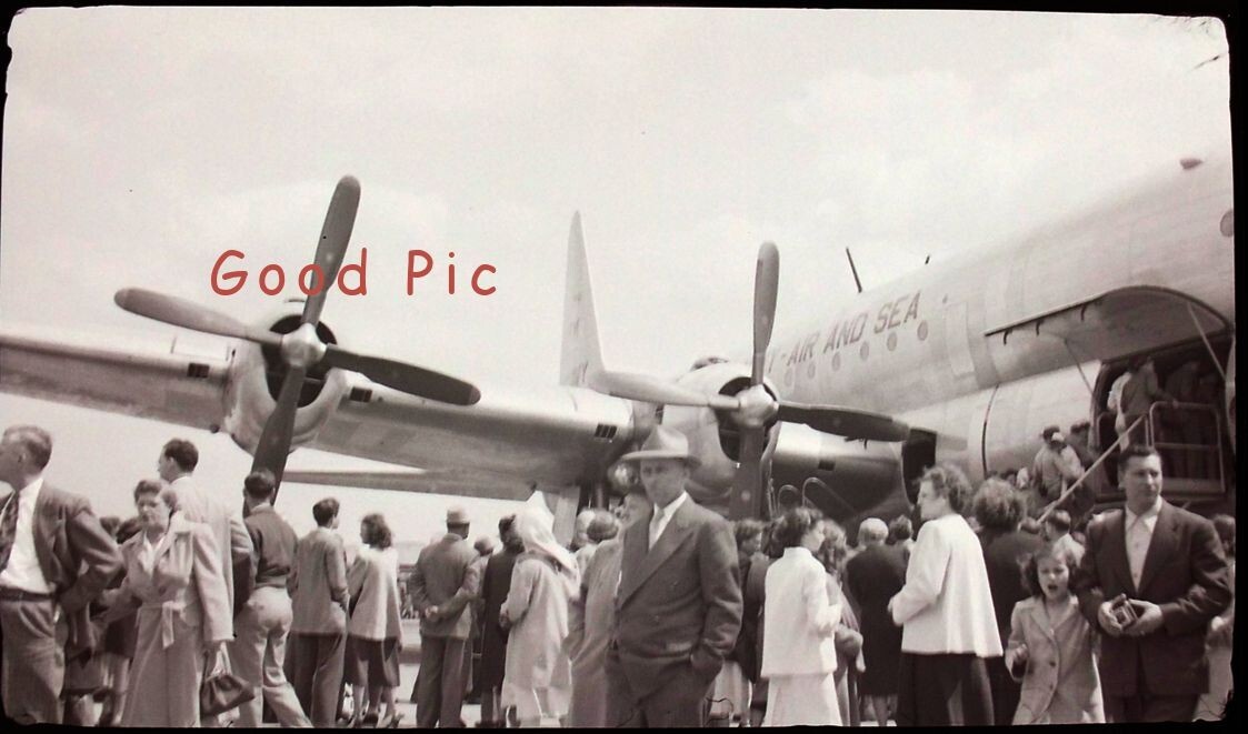 #SL12- g Vintage Plastic Photo Negative- Old Airplane Prop Job WW2 WWII ...