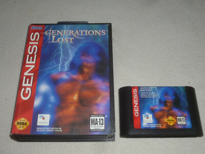 SEGA GENESIS VIDEO GAME GENERATIONS LOST CARTRIDGE W CASE JVC X EYE ...