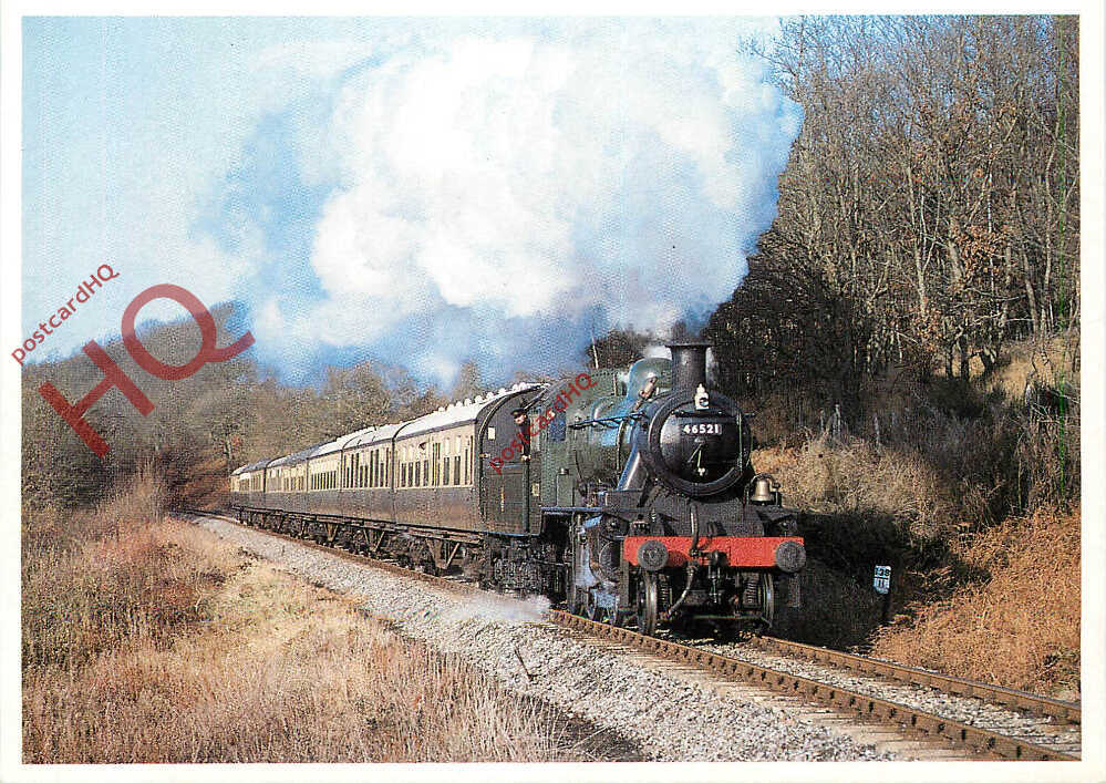 Picture Postcard__LMS IVATT CLASS 2 NO. 46521 SEEN ON THE SEVERN VALLEY ...