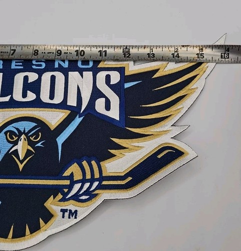 16" Fresno Falcons ECHL WCHL Throwback Hockey Jersey Jacket Patch Crest ...
