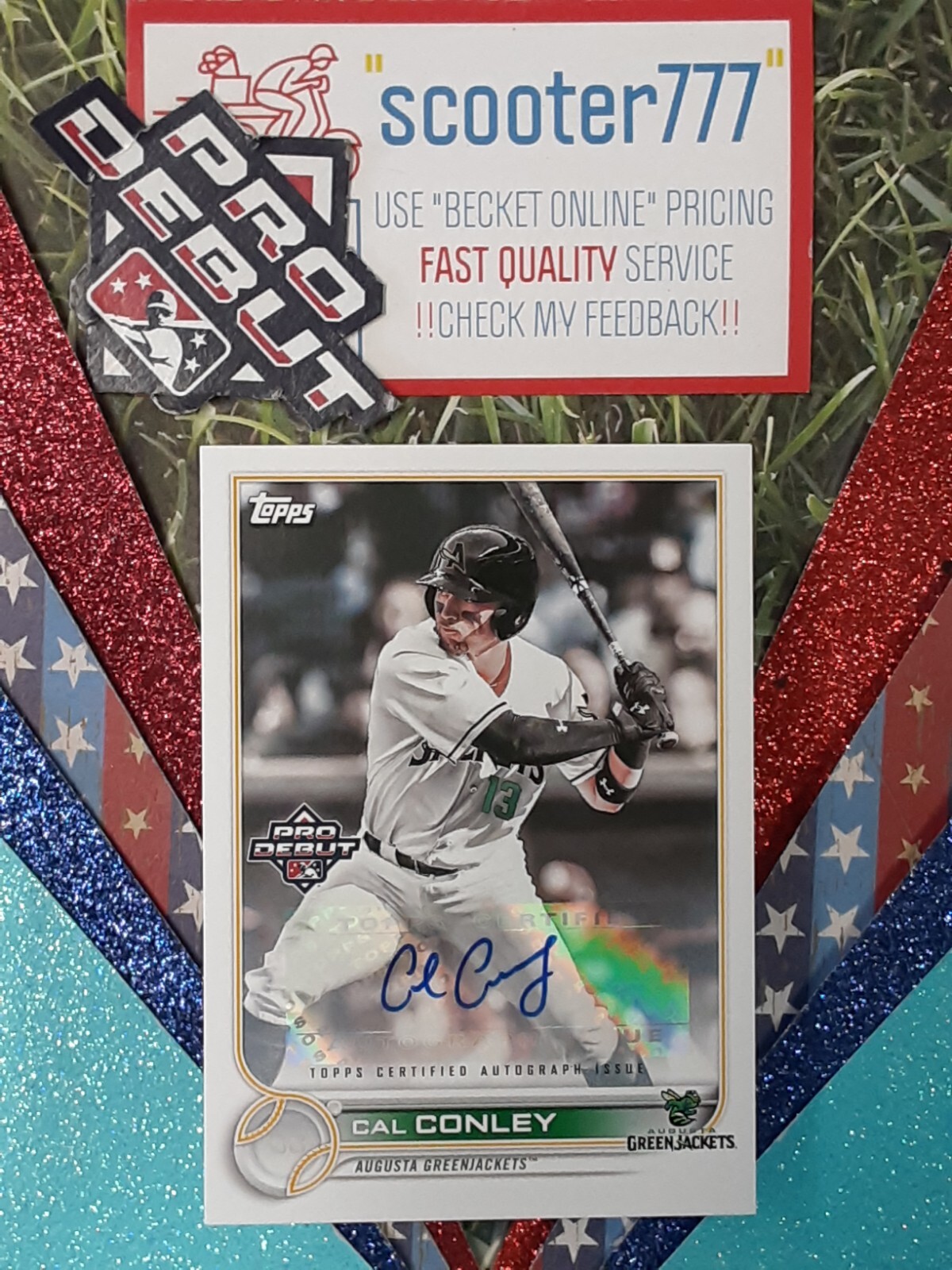 2022 Topps Pro Debut~#195⭐CAL CONLEY⭐*Debut RC《 AUTOGRAPH/AUTO 》BRAVES ...
