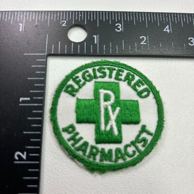 Vtg Rx Pharmacy REGISTERED PHARMACIST Patch (medical related) 39N9 | eBay