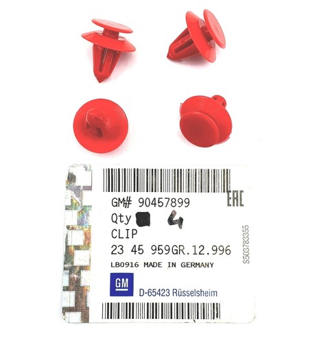 4X Original Opel Trim Clips Front Door Red Astra Corsa Vectra ...