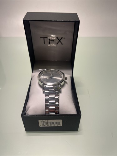 NEW Men's TFX Bulova Classic Silver Tone Dress/Casual Bracelet Watch ...