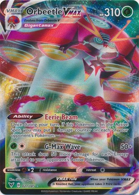 Orbeetle VMAX - 021/185 Ultra Rare Vivid Voltage Pokemon Card | eBay ...