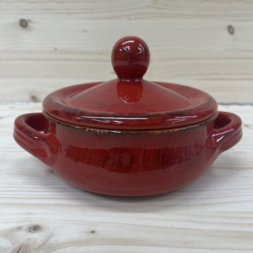 De Silva 6-Inch Red Terracotta Baking Bakeware Pot with Lid Made in ...