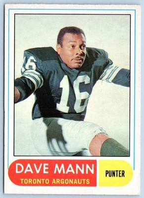DAVE MANN 1968 O-PEE-CHEE CFL FOOTBALL #31 EX+ 75034 | eBay