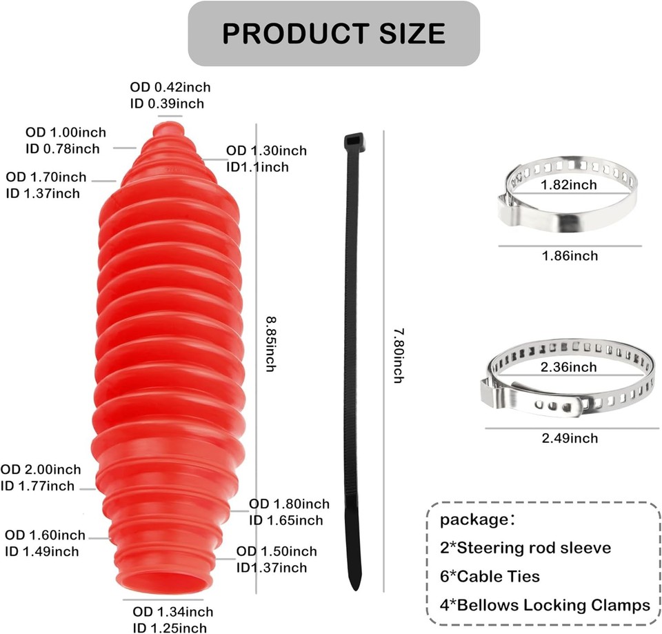 Rack and Pinion Boot Tool Kit, Dustproof Silicone Inner Tie Rod Boot ...