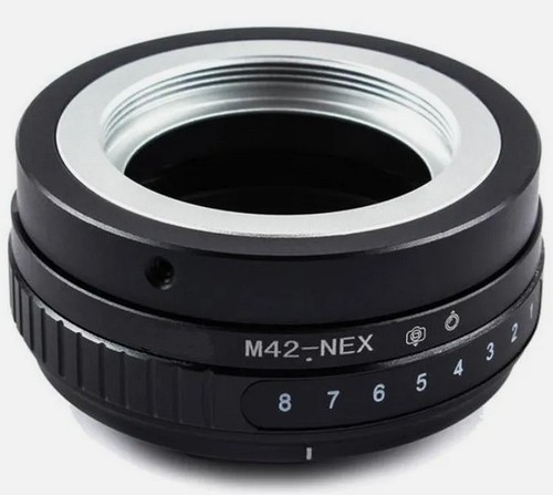 Tiltable M42 to Sony NEX E Mount Lens Adapter Push Aperture Pin Used | eBay