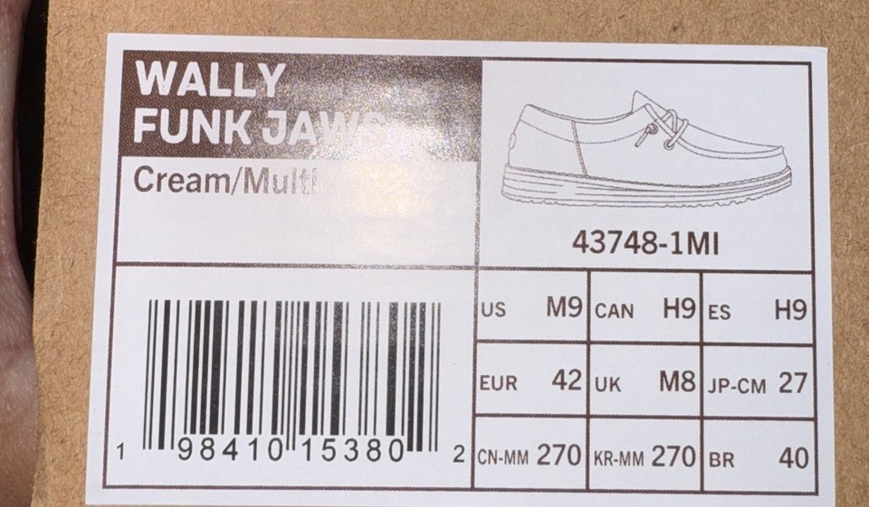 Jaws 50th Anniversary x Hey Dude Wally Funk- Limited Edition. Size 9 | eBay