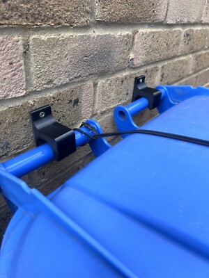 Wheelie Bin Heavy Duty Wall / Fence Clips Brackets (x2) 3D Printed | eBay