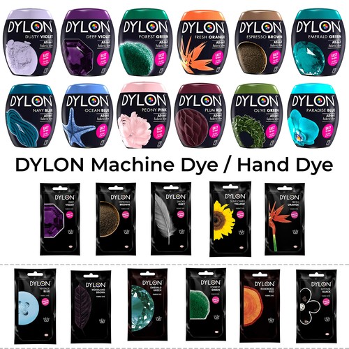 DYLON MACHINE DYE - 350G, DYLON HAND WASH dye - 50G for CLOTHING ...