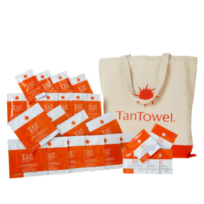TanTowel® Plus 25-piece Self-Tanning Kit with Tote Bag | eBay