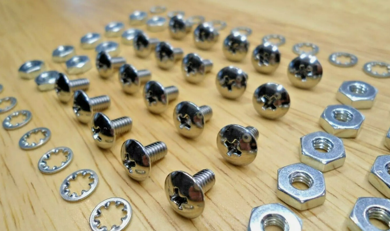 (60pcs) GRILLE CHROME SCREW KIT! FOR CADILLAC BUICK OLDS FLEETWOOD ...