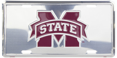 MISSISSIPPI STATE BULLDOGS CAR TRUCK TAG CHROME LICENSE PLATE MSU METAL ...