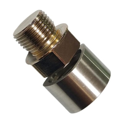 Pair O2 Oxygen Sensor Weld On / Weld In Bung Plug & Nut Cap Kit M18 x 1 ...