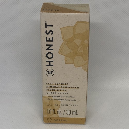 Honest Beauty Self Defense Mineral Sunscreen Fluid with Zinc Oxide ...