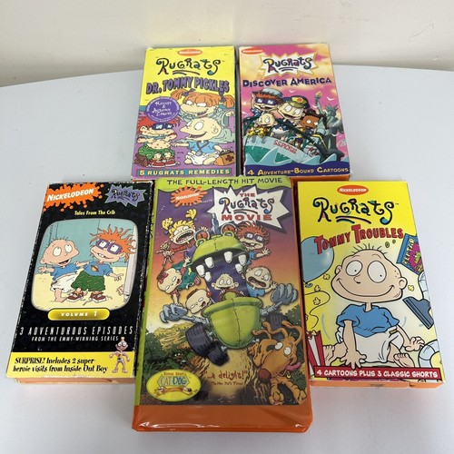RUGRATS Nickelodeon VHS lot of 5 Movies Paramount Viacom Cartoons 90's ...