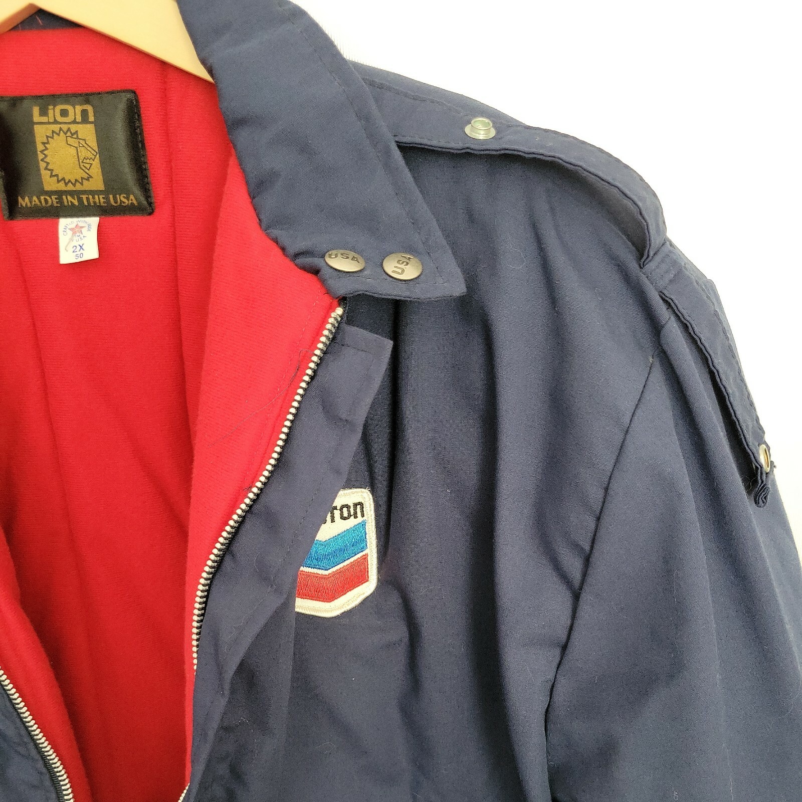 Vintage Chevron Gas Station Employee Jacket Uniform 2… - Gem