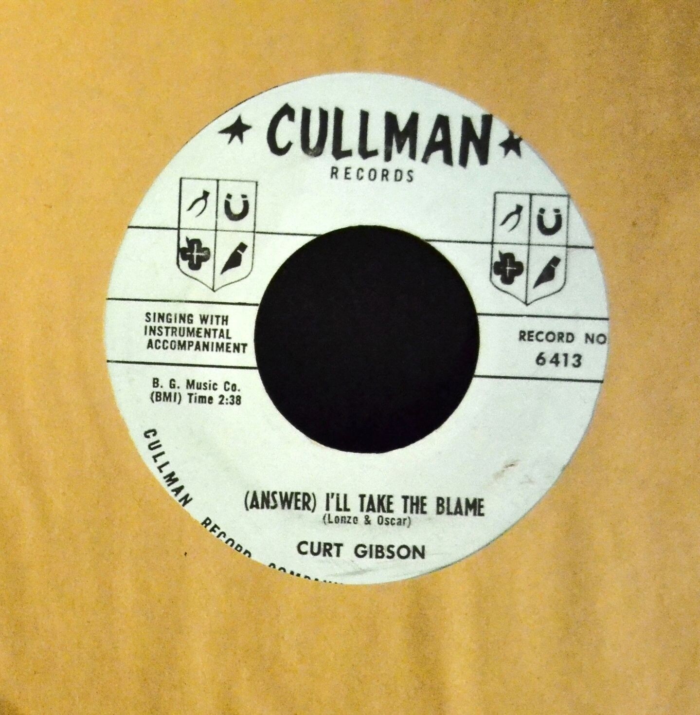 HEAR IT OBSCURE COUNTRY Curt Gibson Cullman 6413 I'll Take The Blame | eBay